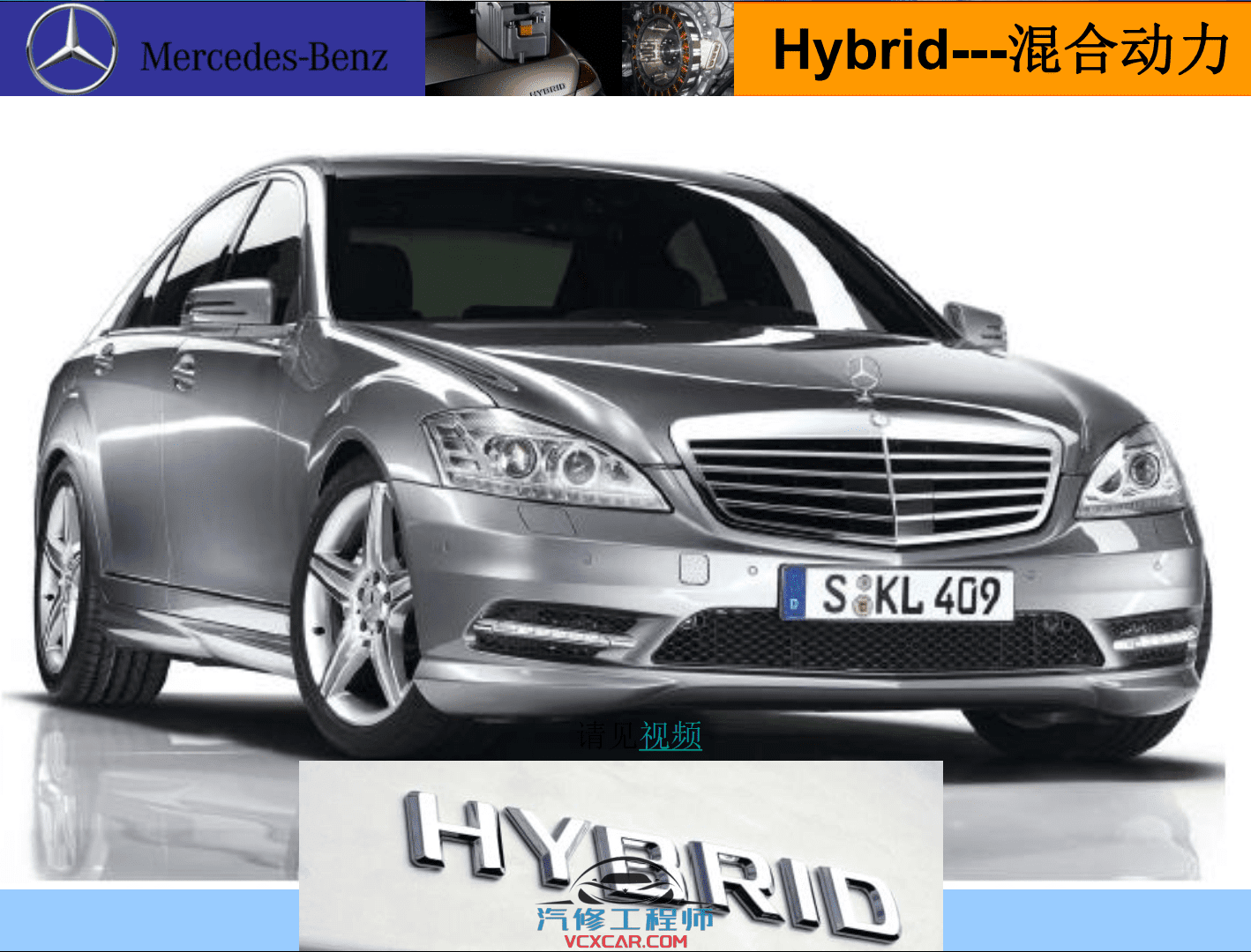 [Free.免费] 奔驰 | Benz 混合动力 原厂技术培训 S400 W221-222 Hybrid 原厂培训资料 (165M) - 汽修工程师